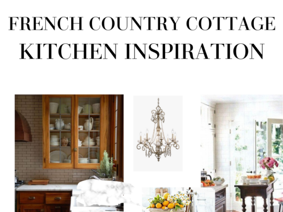 French Country Kitchen | Faux Marble Countertops & Brick Backsplash ...