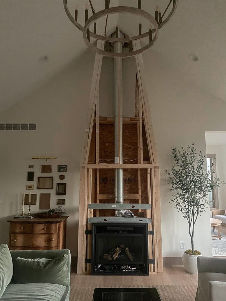 Our Living Room: Progress Pictures & Plaster Fireplace - MY CHIC OBSESSION