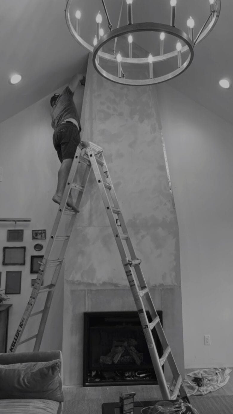 Our Living Room: Progress Pictures & Plaster Fireplace - MY CHIC OBSESSION