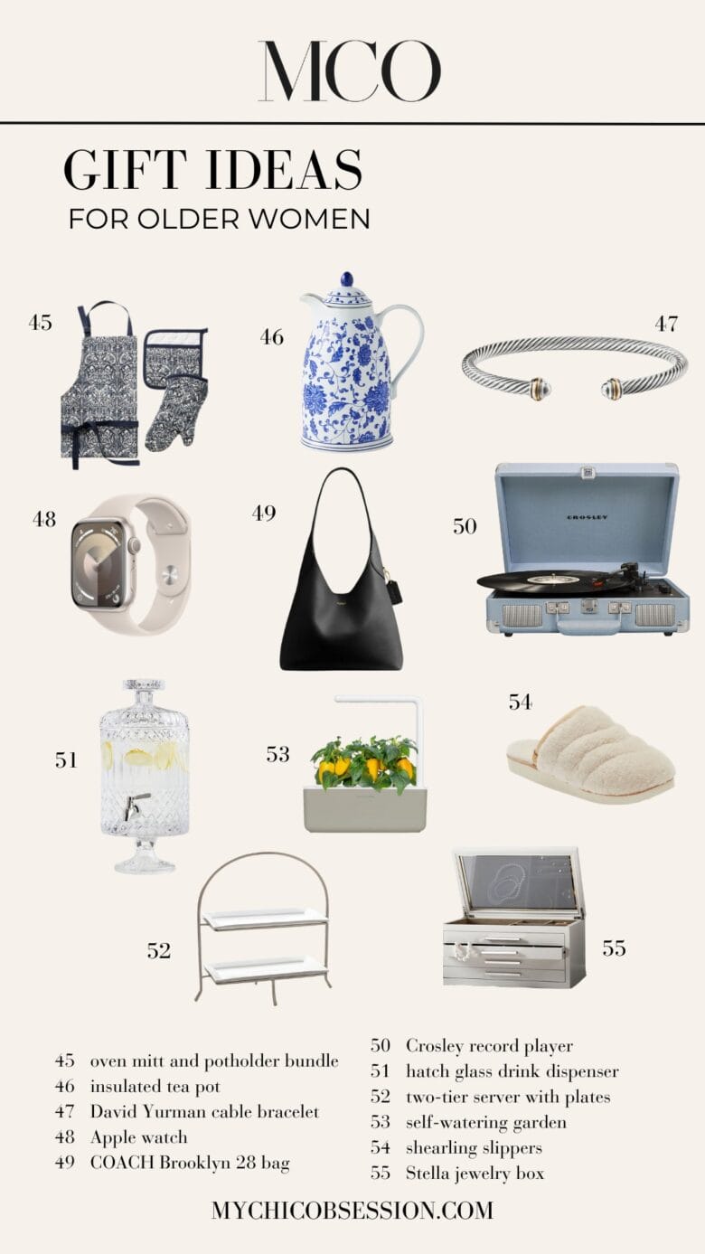 55 Gift Ideas for Older Women They'll Actually Want - MY CHIC OBSESSION